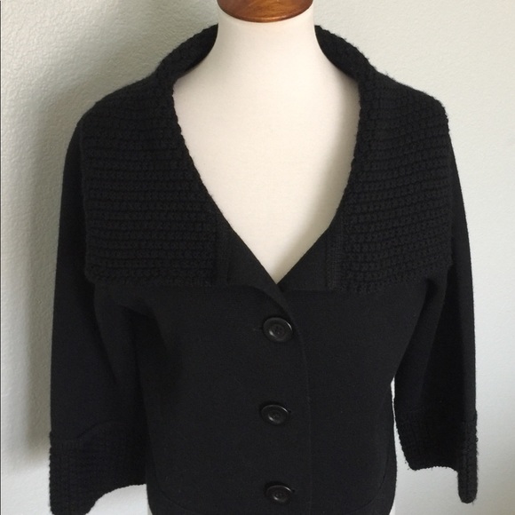 CAbi | Sweaters | Cabi Jackie O Black Cropped Cardi Sweater | Poshmark